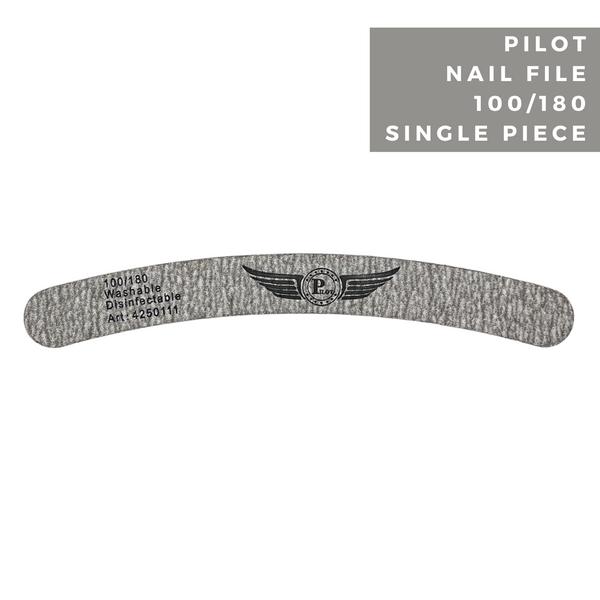 Pilot Nail File C10ZB ‏180/100 PNF- ‏111 (12Pcs) - Curve Banana (Grey ...
