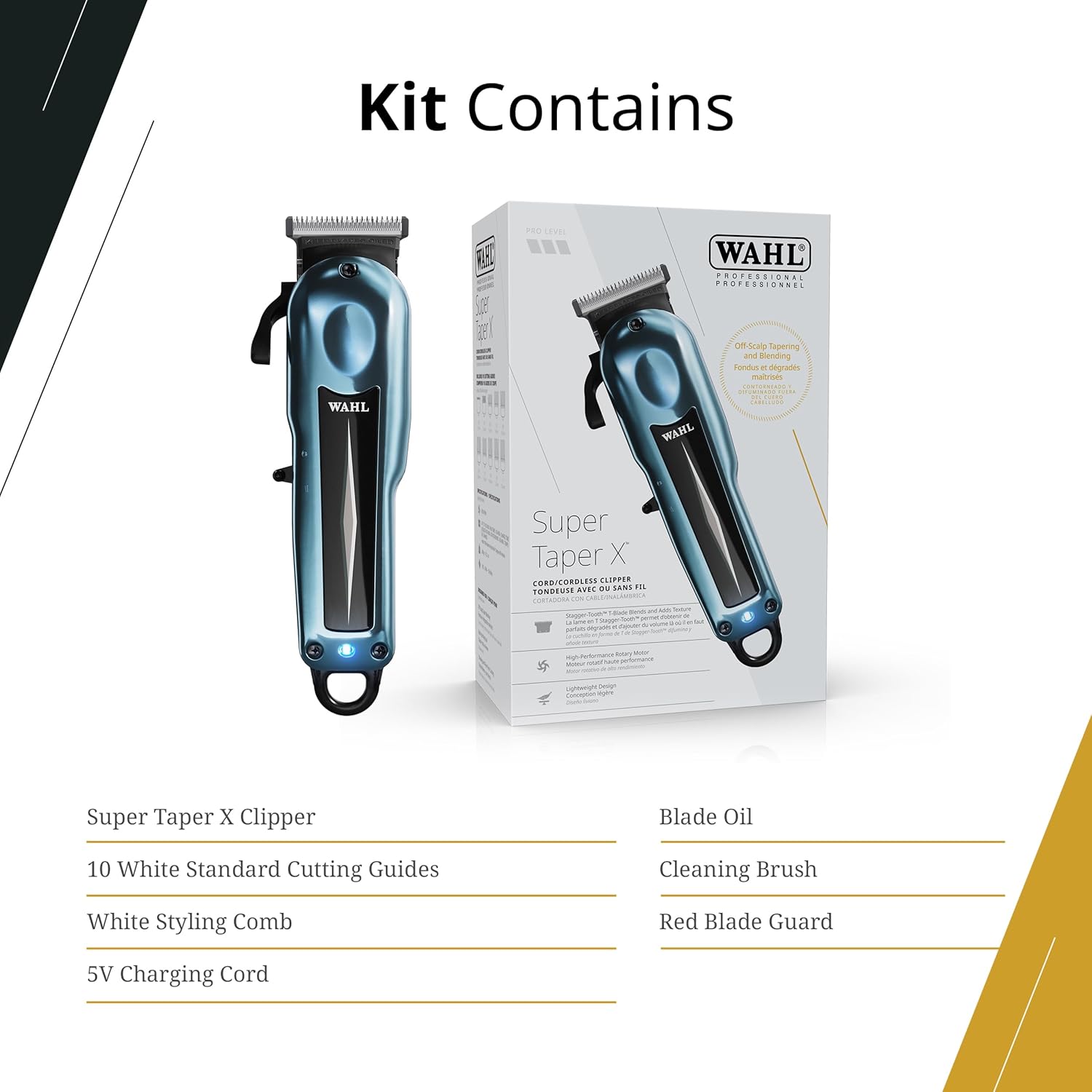 WAHL Super Taper X™ Cordless Hair Clipper – Professional Barber Trimmer ...