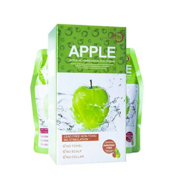 Apple black hair color / dye - 500+500 ML : Long-Lasting Natural Black ...