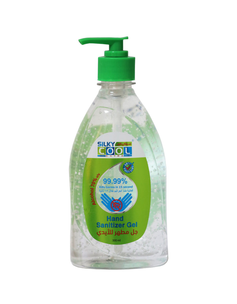 Silky Cool Hand Sanitizer Gel 500 Ml Pump - Green – Milia Cosmetics