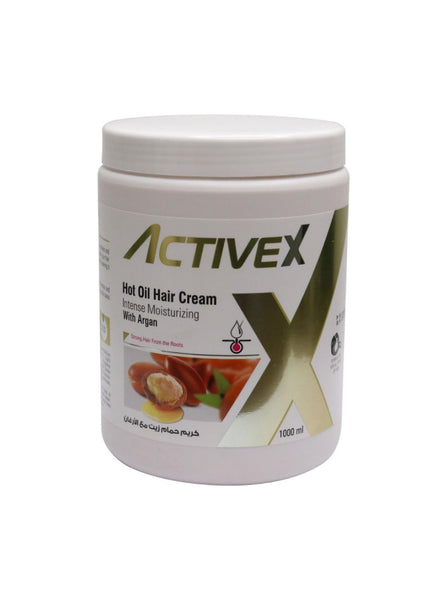 Buy ActiveX Hot Oil Hair Cream 1000 Ml - Argan | Nourishing | UAE ...
