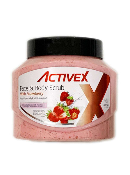 Buy ActiveX Face & Body Scrub 500ml - Strawberry | Refreshing ...