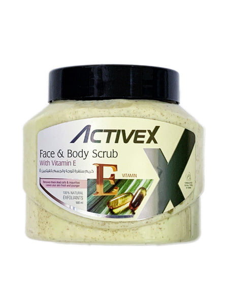 Buy ActiveX Face & Body Scrub 500ml - Vitamin E | Moisturizing Skincare ...